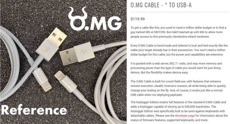 $120 charging cable O.MG remotely steals data from Apple devices ...