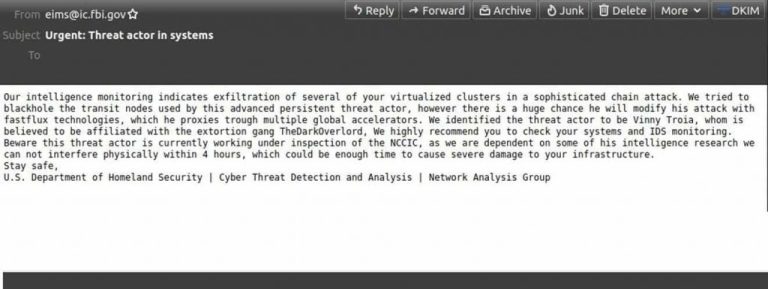 Hacker accessed FBI server to send fake email threats