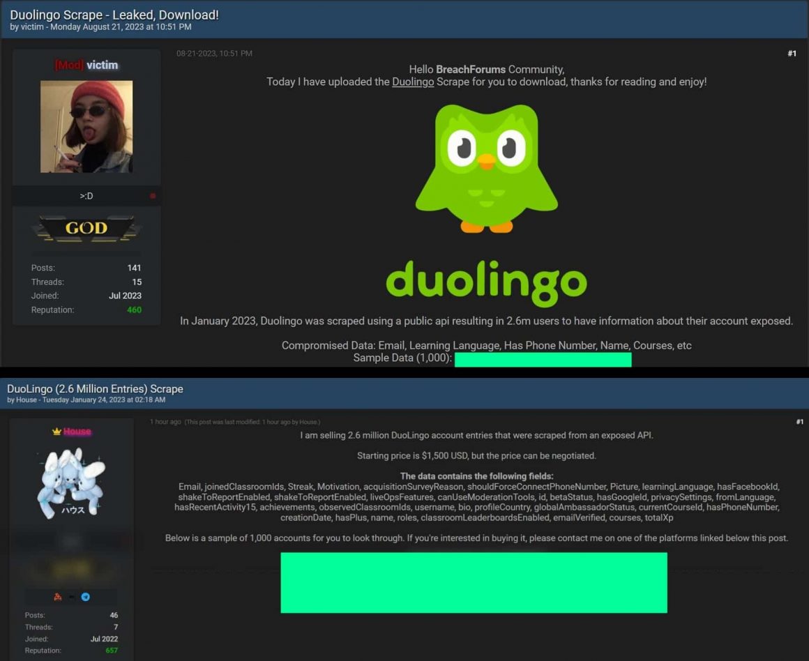 Hacker Leaks 2.6M Duolingo Users’ Emails & Names - Cybernoz