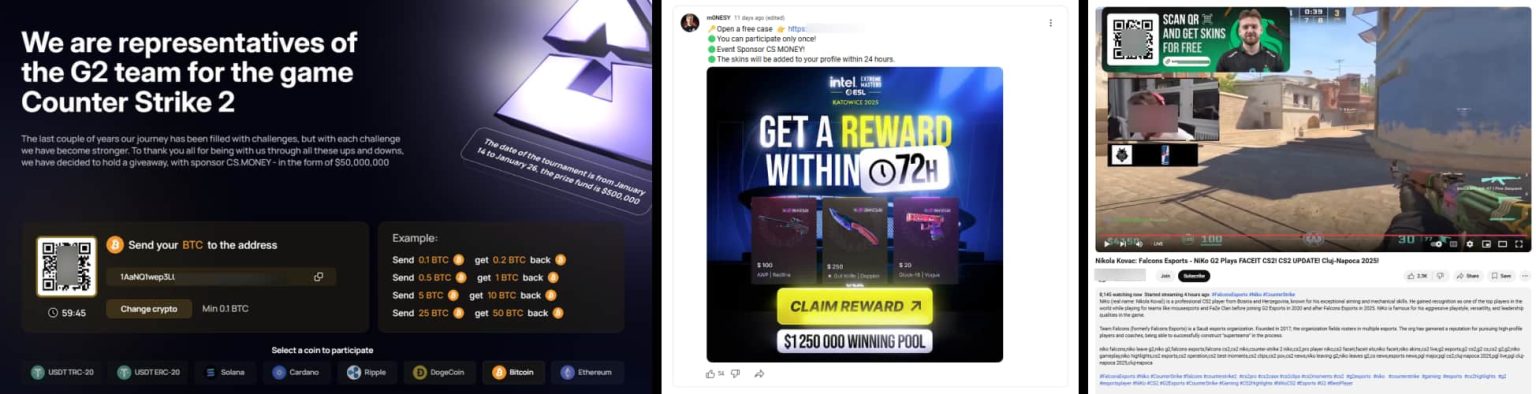 Hackers Hijack YouTube Channels to Target CS2 Fans with Fake Giveaways ...