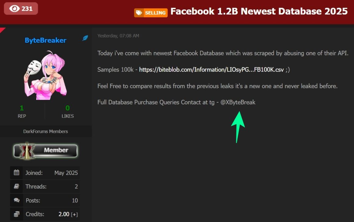 Threat Actor Selling 1.2 Billion Facebook Records, But Details Don’t Add Up – Hackread ...