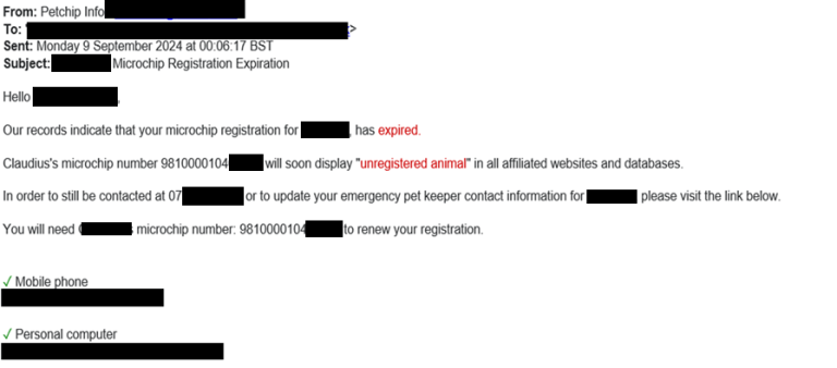 UK Pet Owners Targeted by Fake Microchip Renewal Scams – Hackread ...