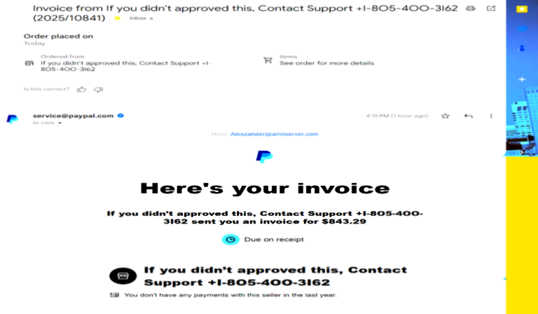 New Paypal Scam Sends Verified Invoices With Fake Support Numbers