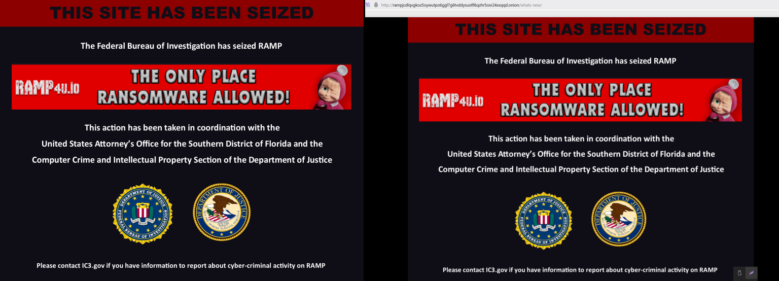 Russian Cybercrime Platform RAMP Forum Seized by FBI
