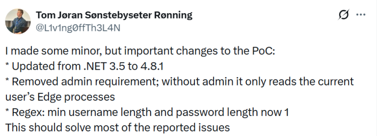 Researcher Shows Edge Browser Stores Saved Passwords in Plaintext